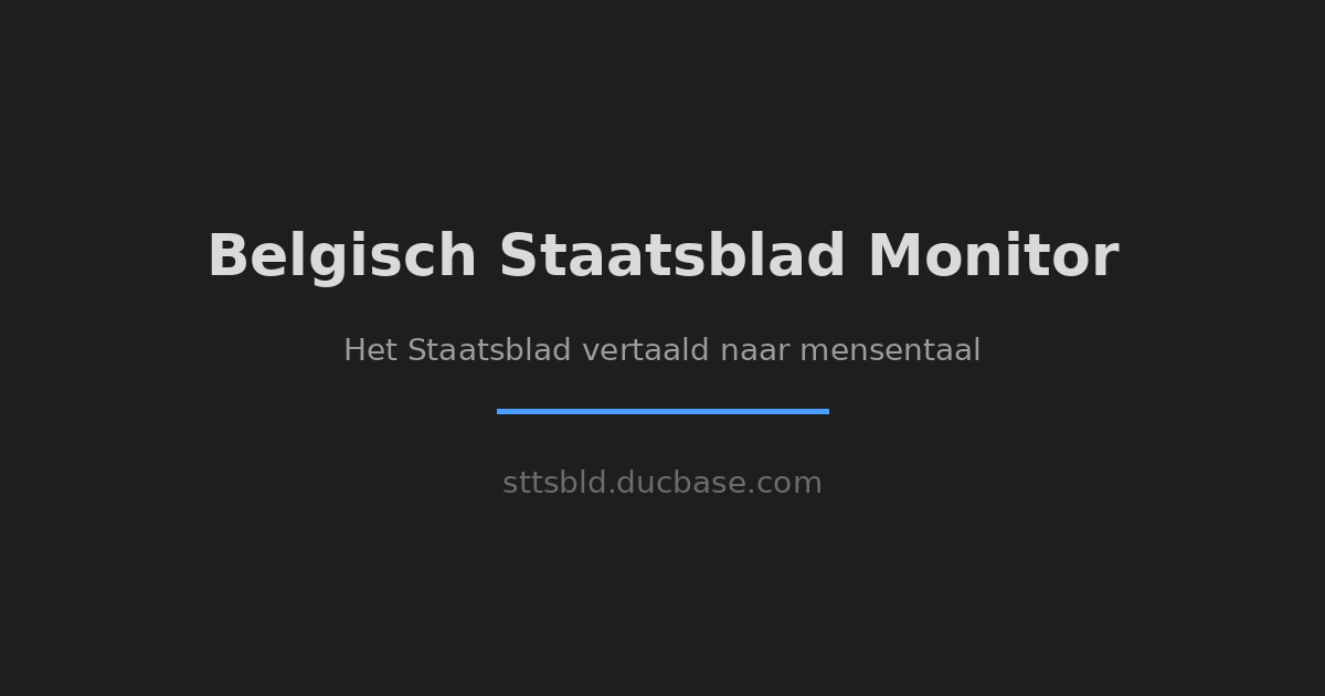Belgisch Staatsblad Monitor